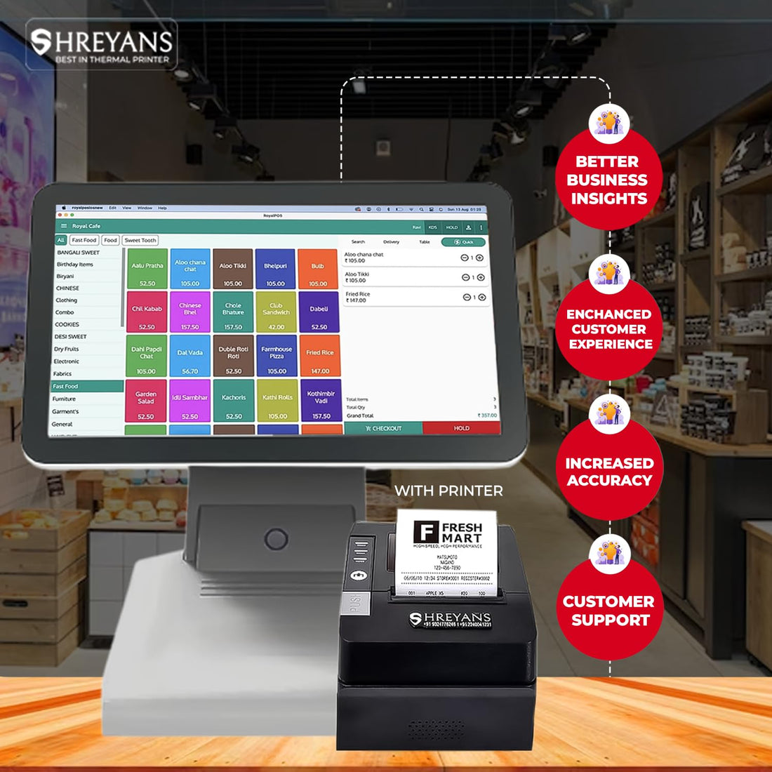 Buy POS Billing Machine, Bill Printing Machine for Shops & Restaurants